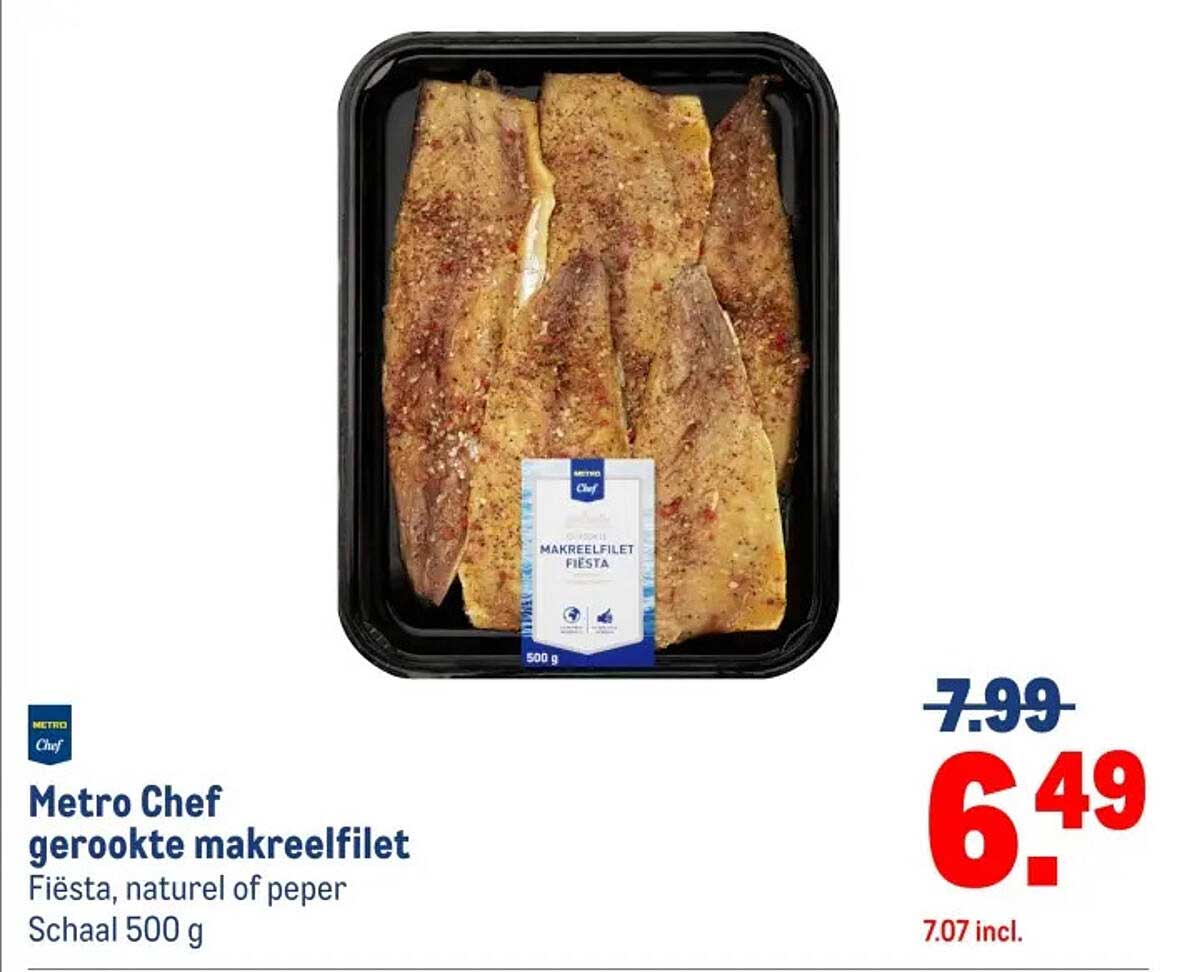 Metro Chef Gerookte Makreelfilet Aanbieding bij Makro - FolderFeest.nl