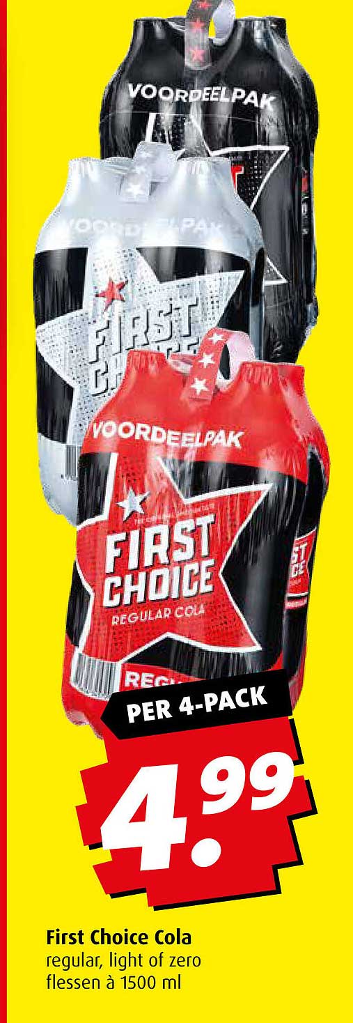 First Choice Cola Per 4-Pack Aanbieding bij Boni - FolderFeest.nl