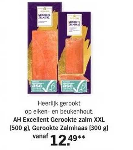 Ah Excellent Gerookte Zalm Xxl, Gerookte Zalmaas Aanbieding bij Albert ...
