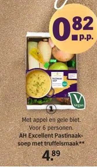 Ah Excellent Pastinaak-Soep Met Truffelsmaak** Aanbieding bij Albert ...