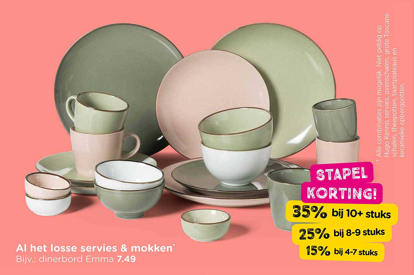 Al Het Losse Servies & Mokken* Bijv.: Dinerbord Emma 7.49 Aanbieding ...