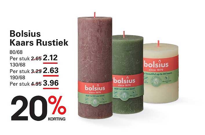 Bolsius Kaars Rustiek Aanbieding bij Sligro - FolderFeest.nl