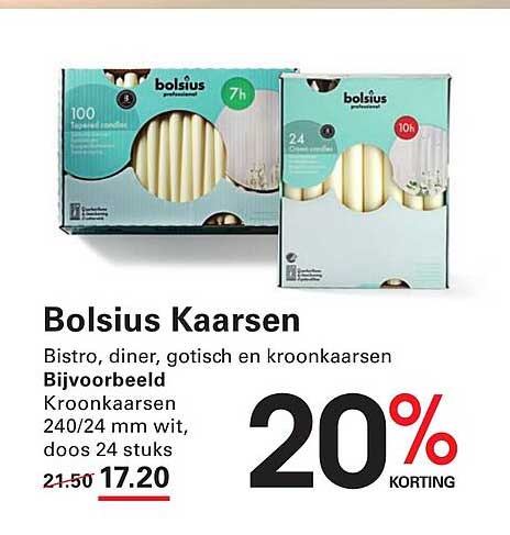 Bolsius Kaarsen Aanbieding bij Sligro - FolderFeest.nl
