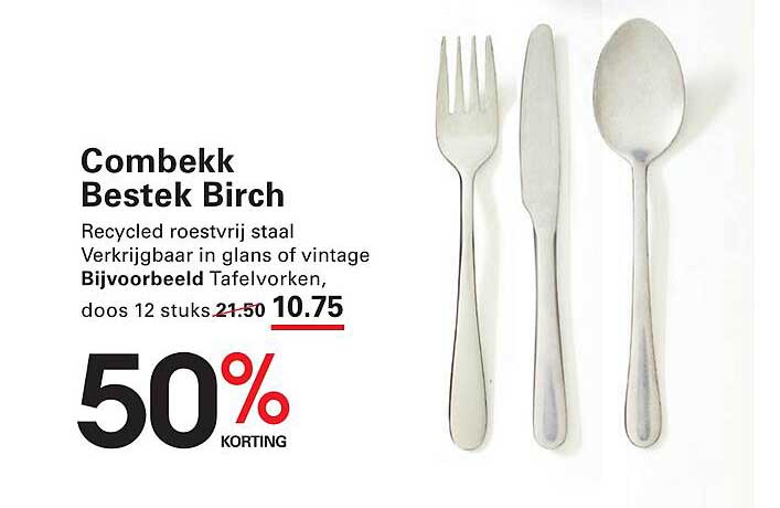 Combekk Bestek Birch Aanbieding bij Sligro - FolderFeest.nl