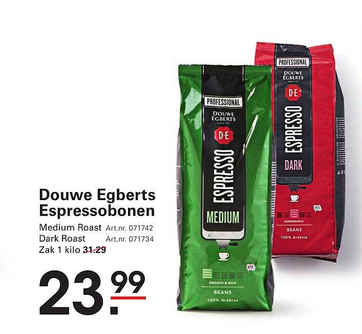 Douwe Egberts Espresso Bonen Aanbieding bij Sligro - FolderFeest.nl