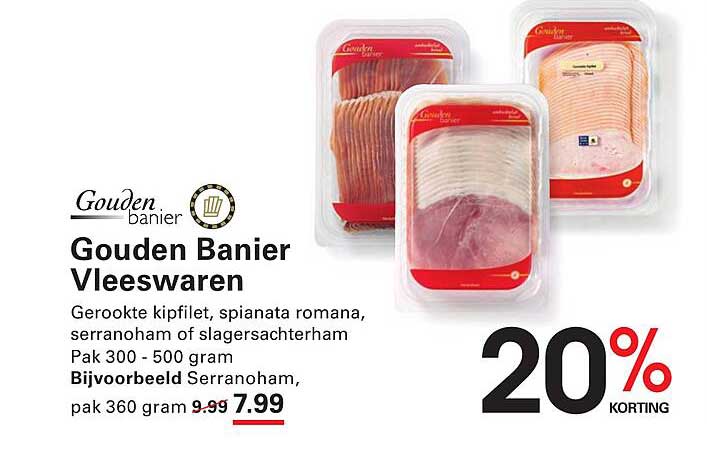 Gouden Banier Vleeswaren Aanbieding bij Sligro - FolderFeest.nl