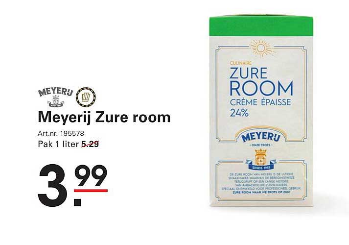 Meyerij Zure Room Aanbieding bij Sligro - FolderFeest.nl