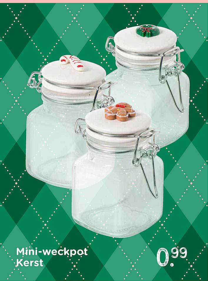 Mini-Weckpot Kerst Aanbieding bij Xenos - FolderFeest.nl