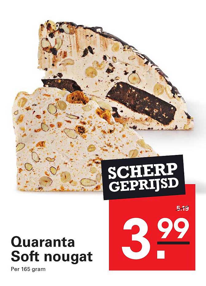 Quaranta Soft Nougat Aanbieding bij Sligro - FolderFeest.nl