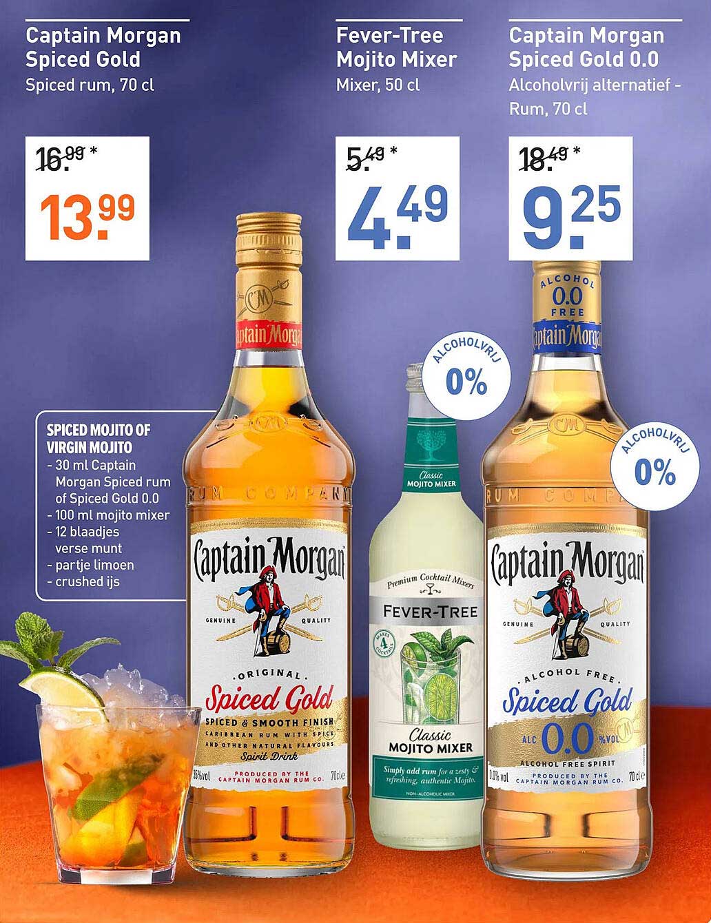 Captain Morgan Spiced Gold aanbieding bij Gall & Gall