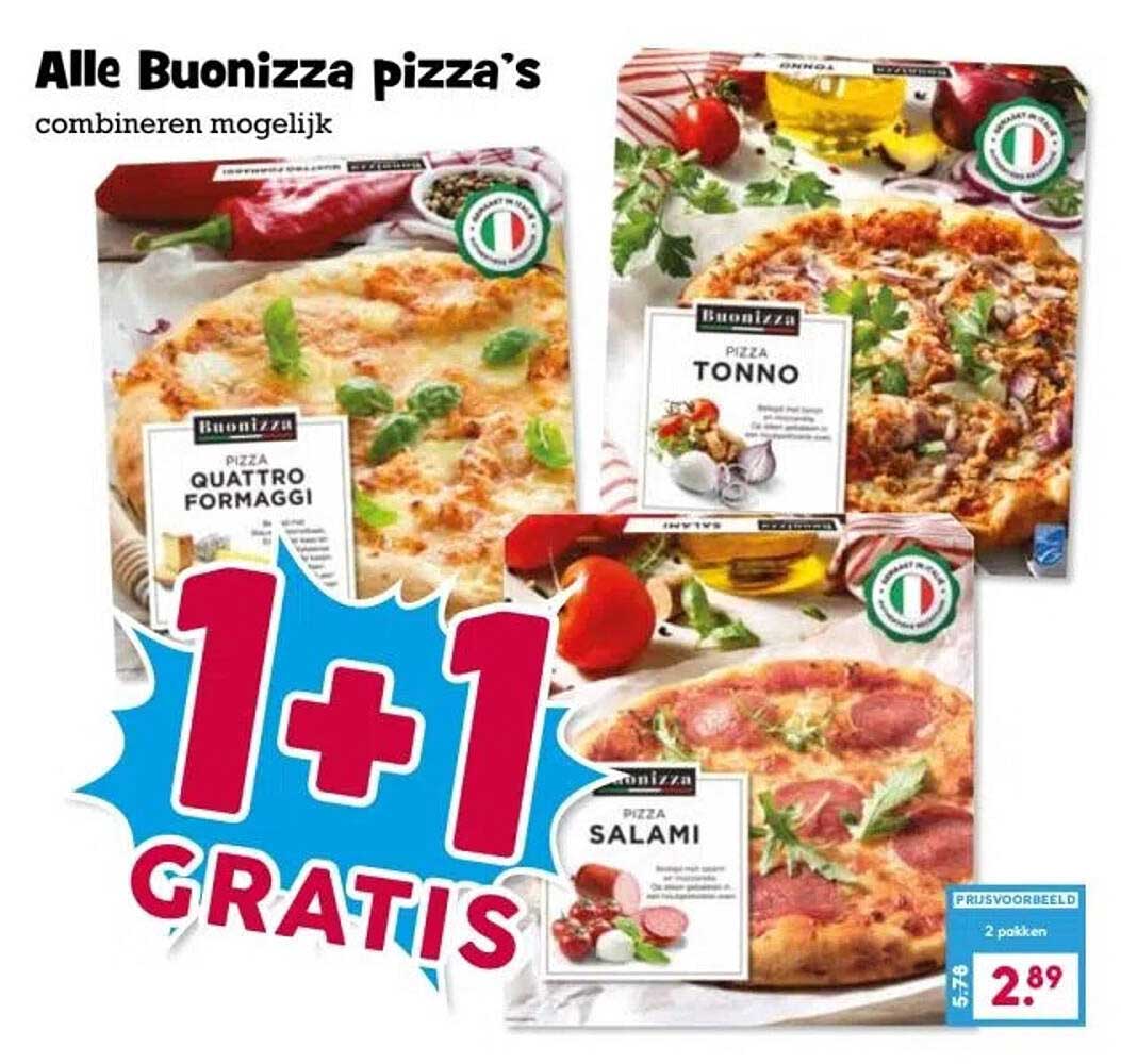 Alle Buonizza Pizza’s Aanbieding bij Boon's Markt - FolderFeest.nl