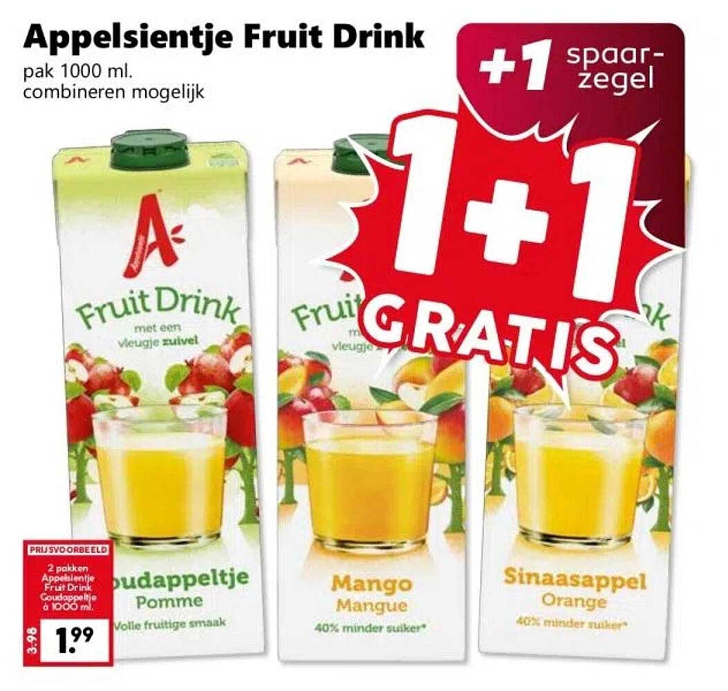 Appelsientje Fruit Drink Aanbieding bij Coop - FolderFeest.nl