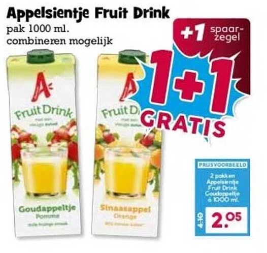 Appelsientje Fruit Drink Aanbieding bij Coop - FolderFeest.nl
