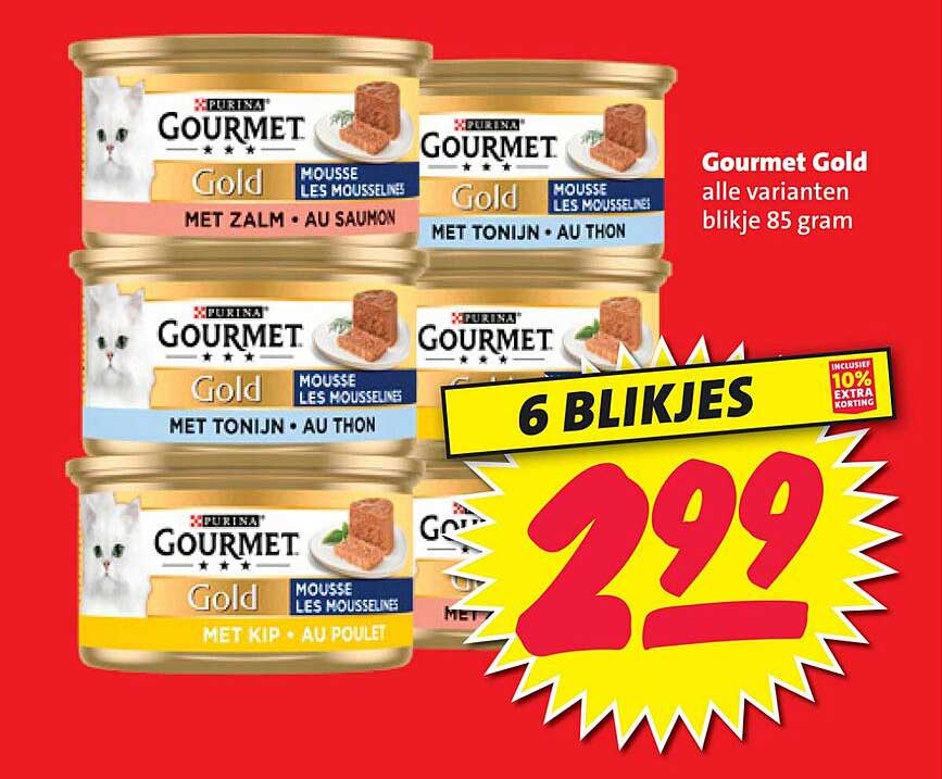 Gourmet Gold Alle Varianten Blijkje 85 Gram Aanbieding bij Nettorama ...