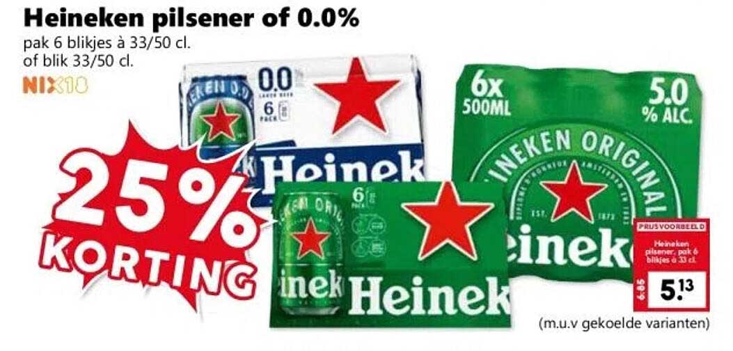Heineken Pilsener Aanbieding bij HANOS - FolderFeest.nl