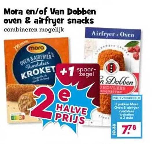 Mora En/Of Van Dobben Oven & Airfryer Snacks Aanbieding bij Boon's ...