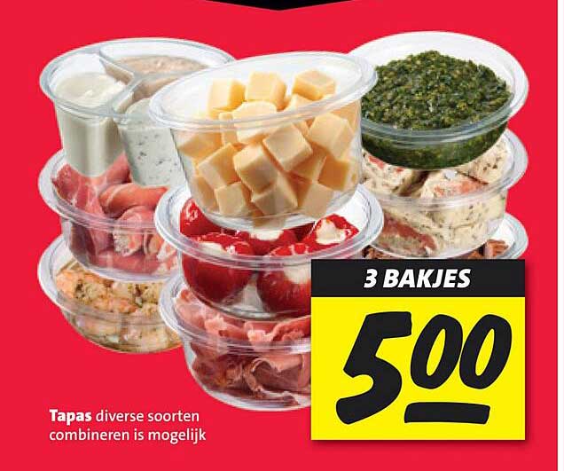Tapas Diverse Soorten Combineren Is Mogelijk Aanbieding bij Boni ...