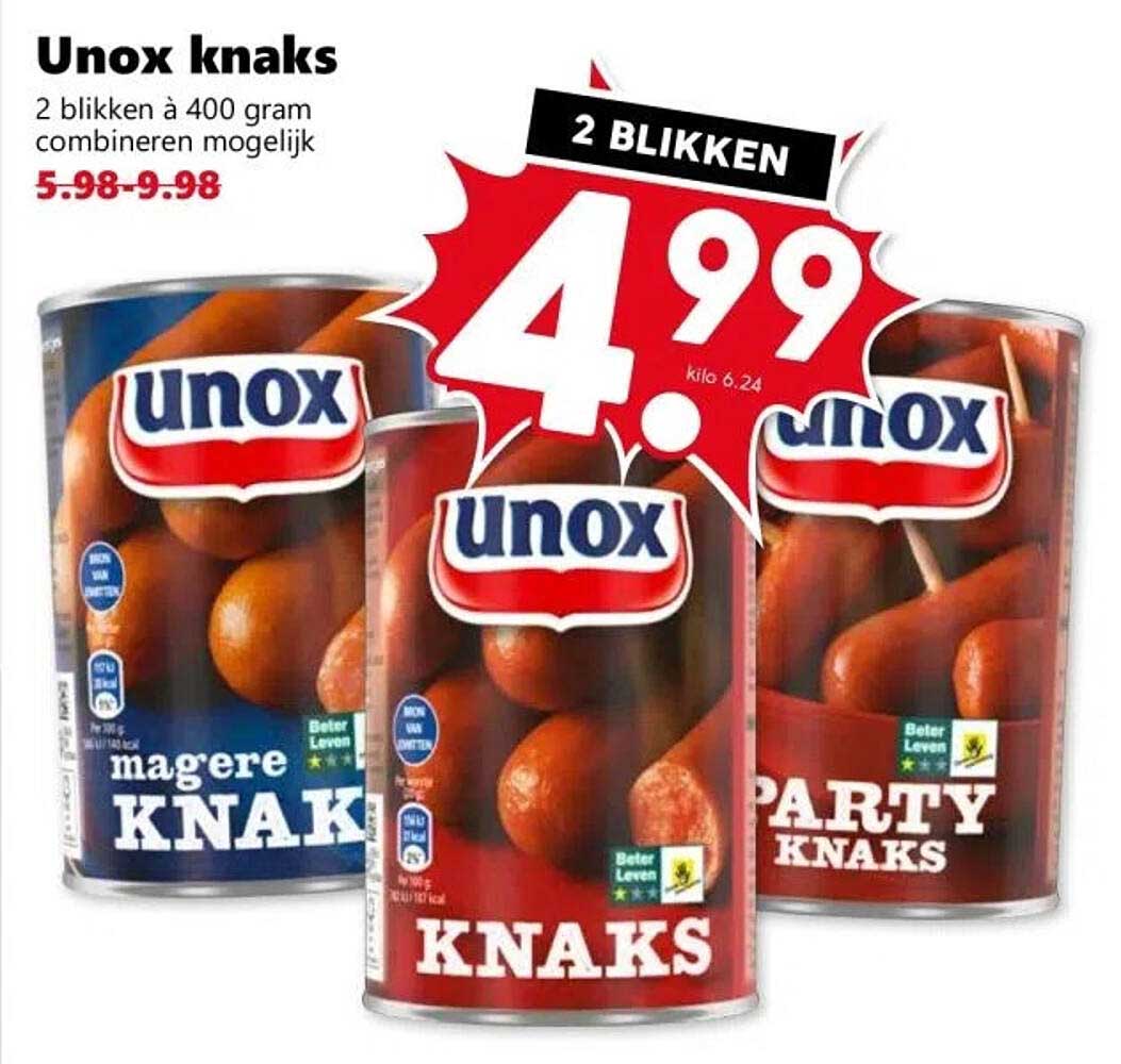 Unox Knaks Aanbieding bij Coop - FolderFeest.nl