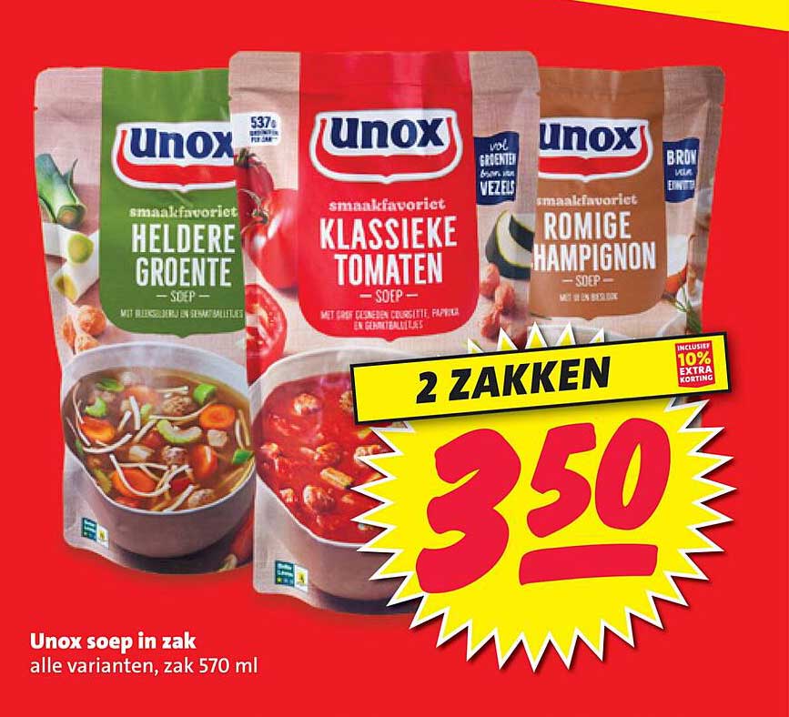 Unox Soep In Zak Aanbieding bij Boni - FolderFeest.nl