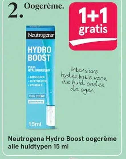 Neutrogena Hydro Boost Oogcrème Alle Huidtypes 15 Ml Aanbieding bij ...
