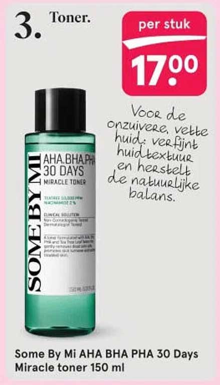 Some By Mi Aha Bha Pha 30 Days Miracle Toner 150 Ml Aanbieding bij Etos ...