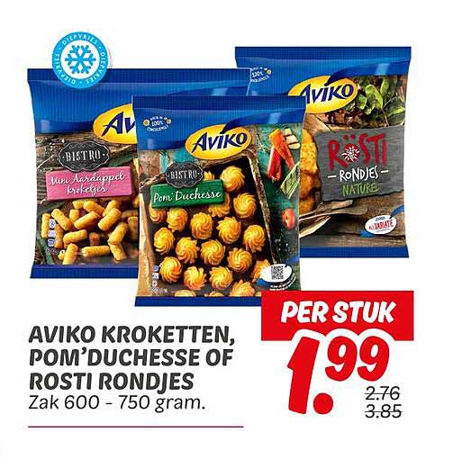 Aviko Kroketten, Pom’duchesse Of Rosti Rondjes aanbieding bij Dekamarkt