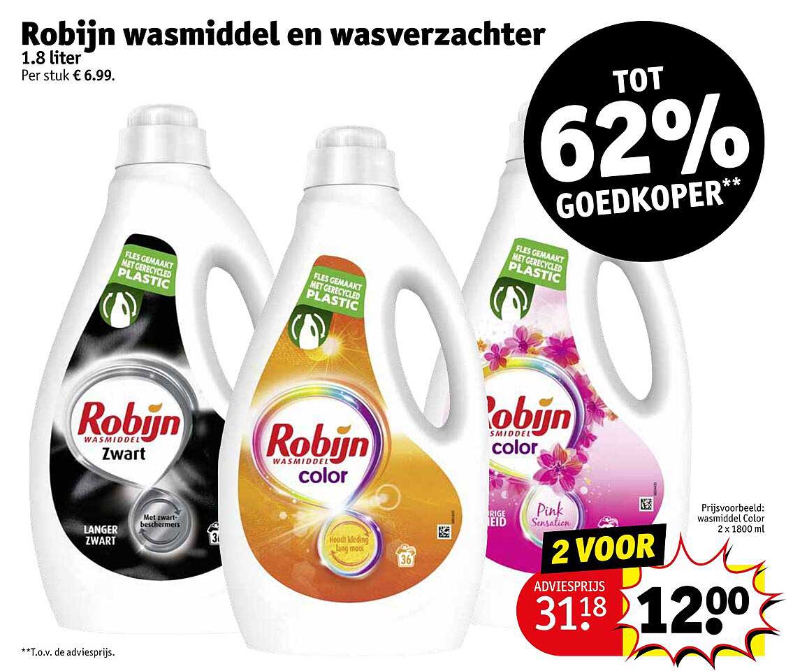 Robijn Wasmiddel En Wasverzachter Aanbieding bij Kruidvat - FolderFeest.nl