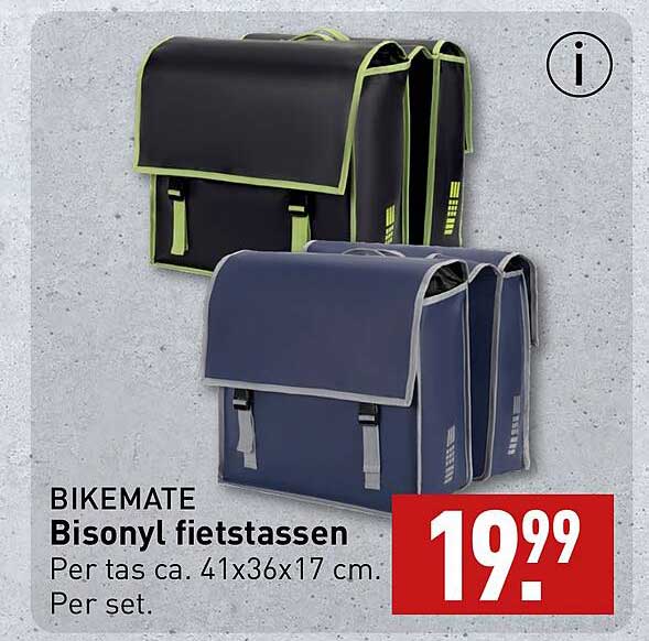 Bikemate Bisonyl Fietstassen Aanbieding bij ALDI - FolderFeest.nl