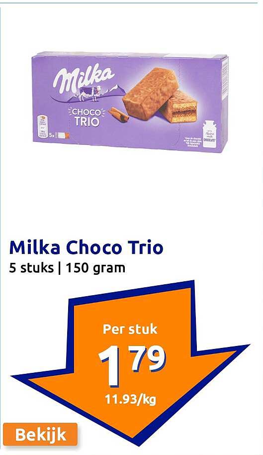 Milka Choco Trio aanbieding bij Action