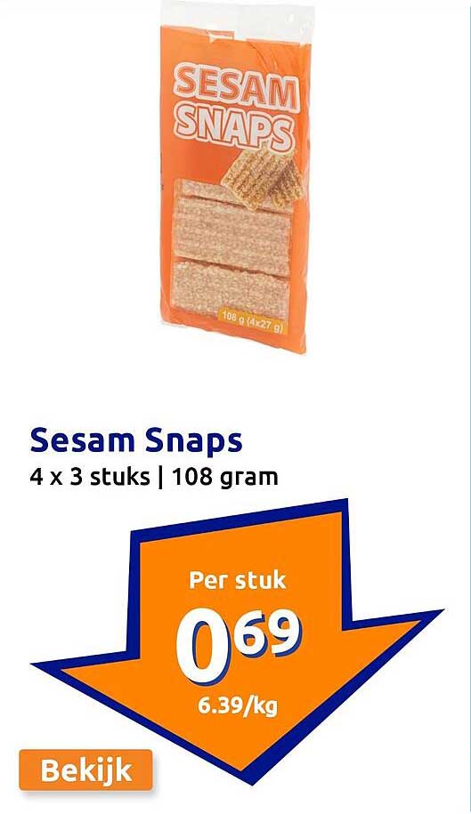 Sesam Snaps Aanbieding bij Action - FolderFeest.nl