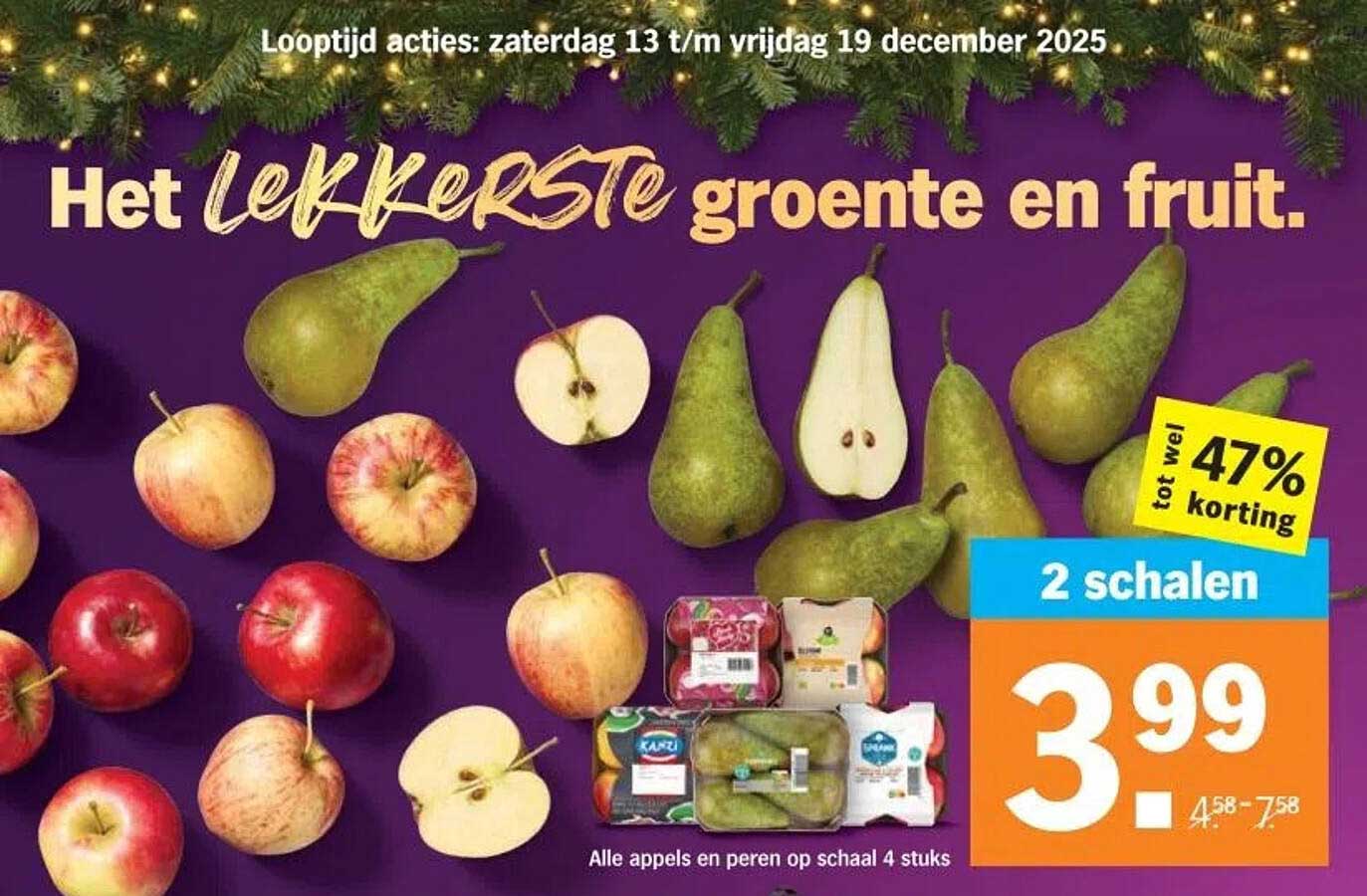 2 Schalen Appels En Peren Op Schaal 4 Stuks Aanbieding bij Albert Heijn ...