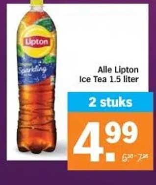 Alle Lipton Ice Tea 1.5 Liter Aanbieding bij Albert Heijn - FolderFeest.nl
