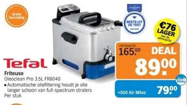 Tefal Friteuse Oleoclean Pro 3.5L Fr8040 Aanbieding bij Albert Heijn ...