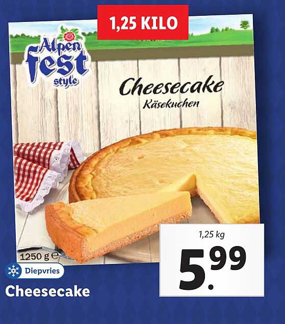Cheesecake aanbieding bij Lidl