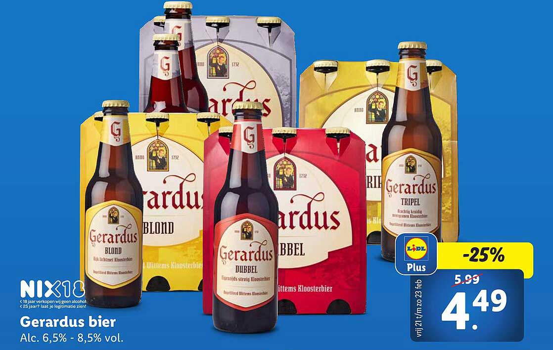 Gerardus Bier Aanbieding bij Lidl - FolderFeest.nl