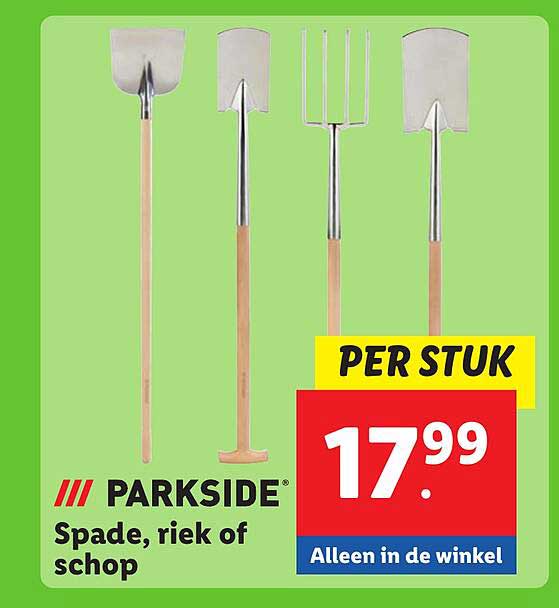 Parkside Spade, Riek Of Schop aanbieding bij Lidl