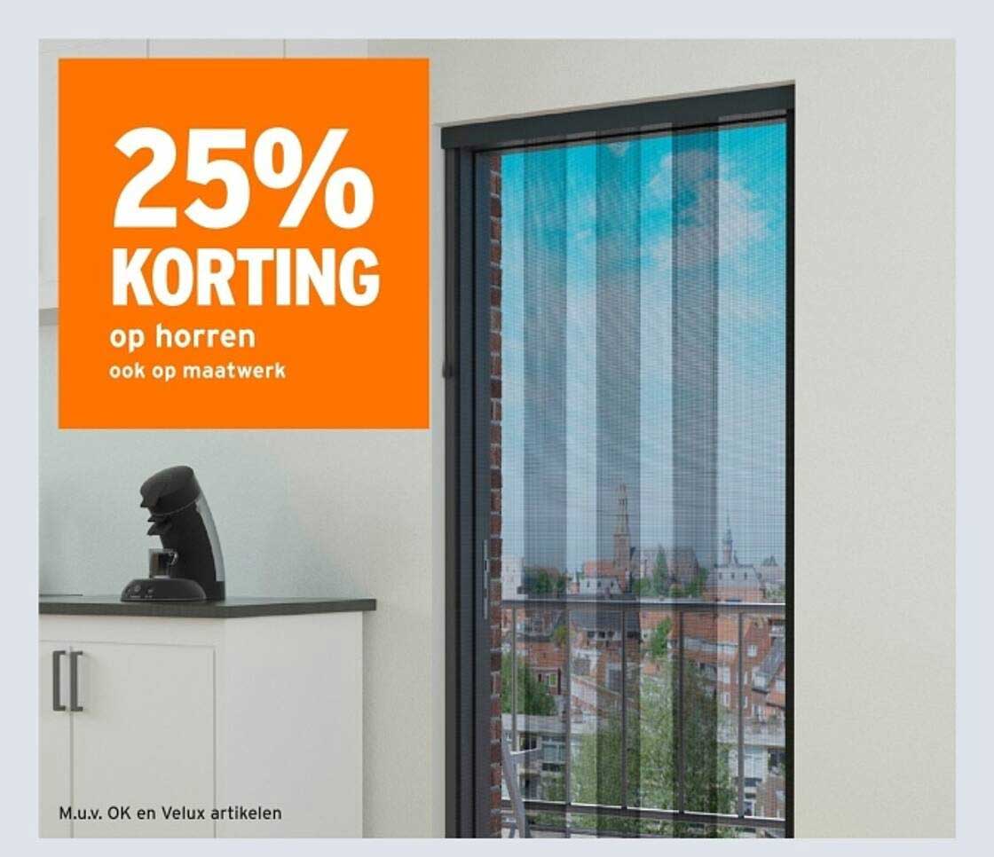 25% Korting Op Horren Ook Op Maatwerk aanbieding bij GAMMA