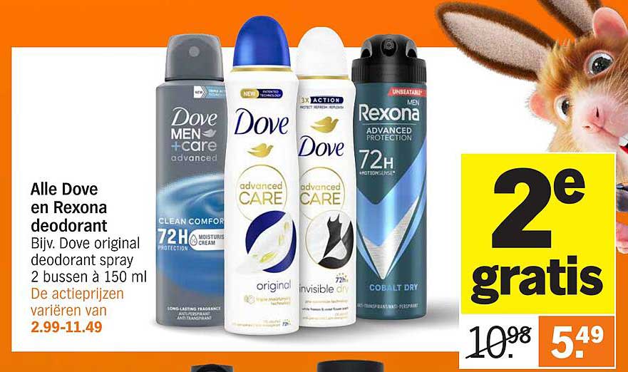 Alle Dove En Rexona Deodorant aanbieding bij Albert Heijn