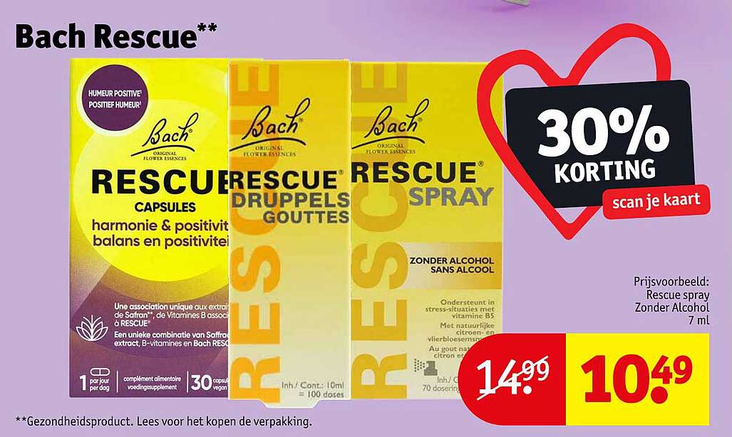 Bach Rescue aanbieding bij Kruidvat