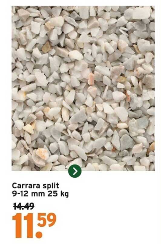 Carrara Split 9-12 Mm 25 Kg aanbieding bij GAMMA
