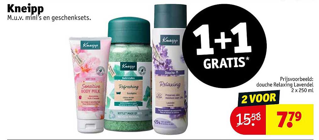Kneipp 1+1 Gratis aanbieding bij Kruidvat
