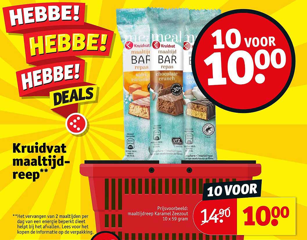 Kruidvat Maaltijdreep** aanbieding bij Kruidvat