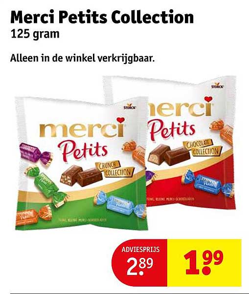 Merci Petits Collection 125 Gram Aanbieding bij Kruidvat - FolderFeest.nl