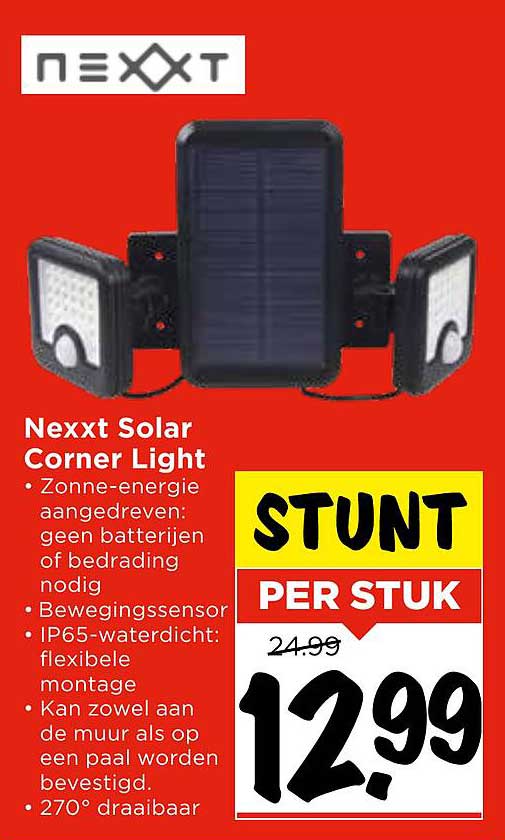 Nexxt Solar Corner Light Aanbieding bij Vomar - FolderFeest.nl