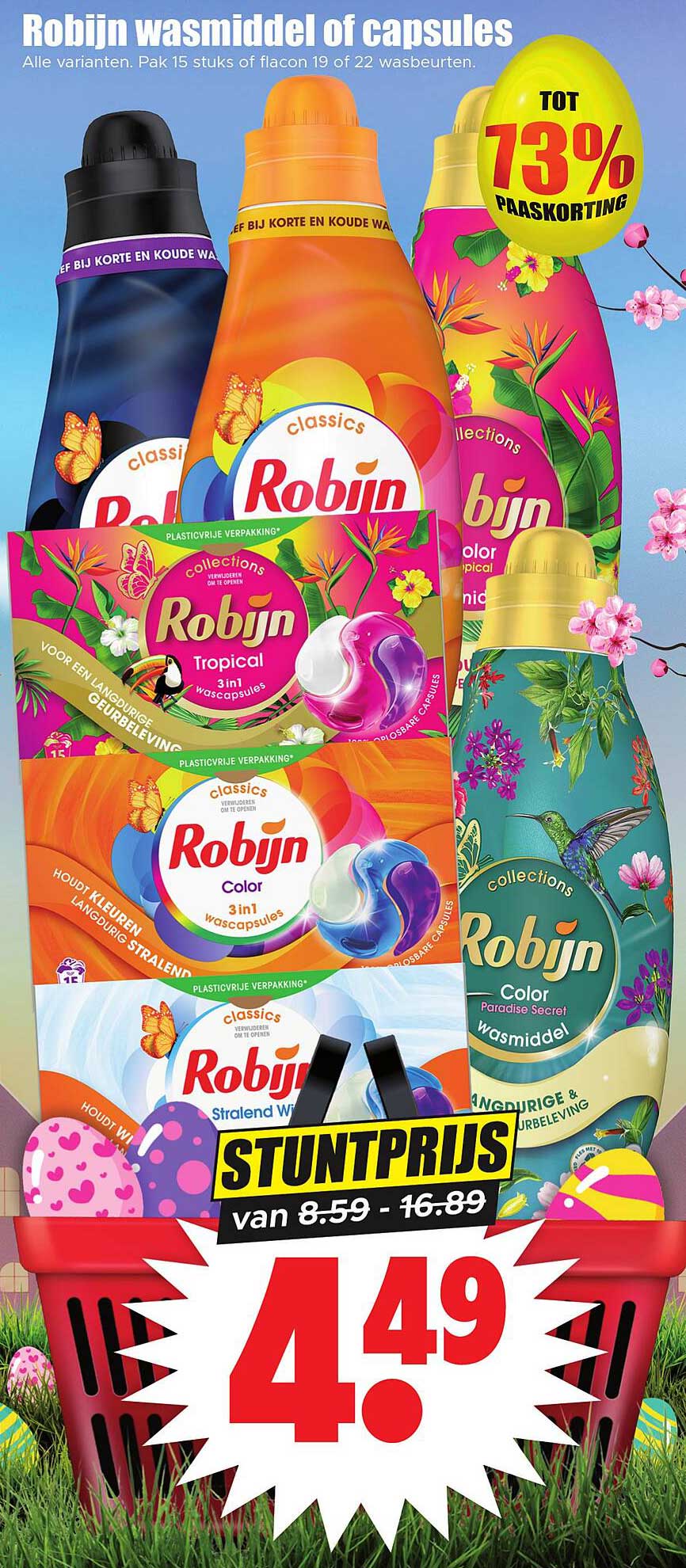 Robijn Wasmiddel Of Capsules Aanbieding bij Dirk - FolderFeest.nl