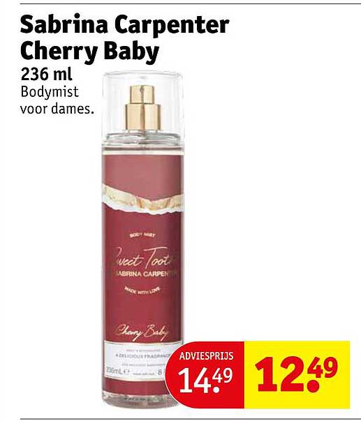 Sabrina Carpenter Cherry Baby aanbieding bij Kruidvat