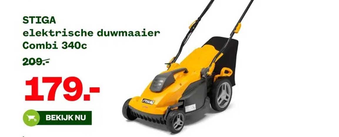 Stiga Elektrische Duwmaaier Combi 340C aanbieding bij Welkoop