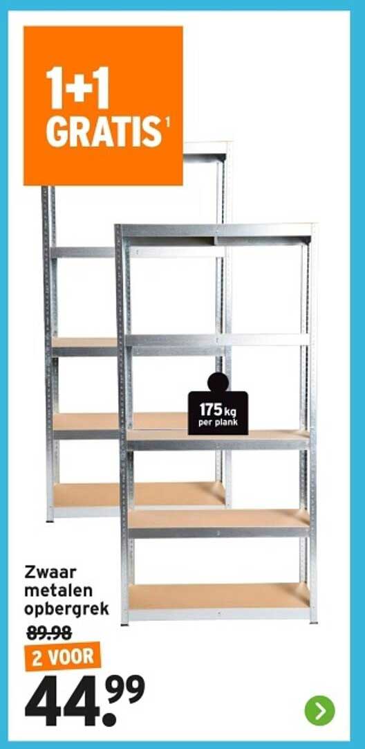 Zwaar Metalen Opbergrek aanbieding bij GAMMA