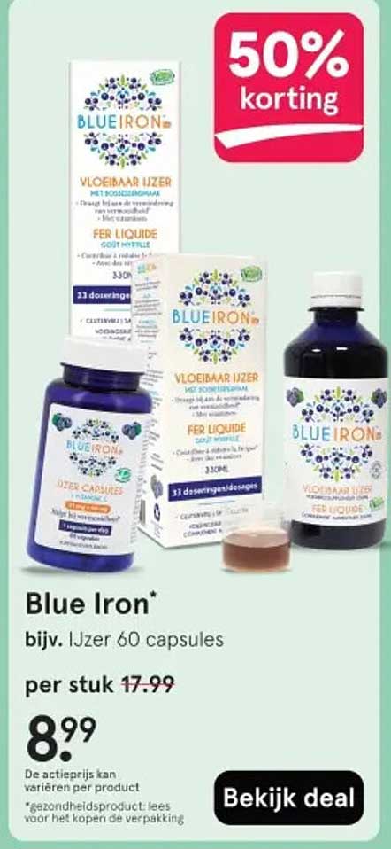 Blue Iron* Aanbieding bij Etos - FolderFeest.nl