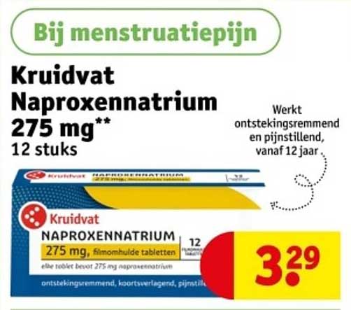 Kruidvat Naproxennatrium 275 Mg** 12 Stuks Aanbieding bij Kruidvat ...
